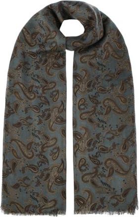 Stetson Echarpe en Laine Belsay Paisley Femme/Homme - echarpe pour homme foulard femme lhiver a franges automne-hiver Automne - taille unique marron-gris