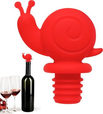 Generic Weinverschluss, Schnecken-Champagnerverschluss, wiederverwendbar, Schneckenform, lustig, zum Versiegeln von Wein, Silikon-Bierverschluss für Zuhause, 