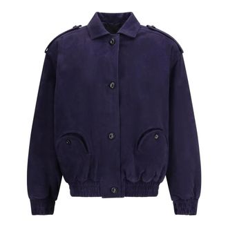 Blaz&eacute; Milano Veste Bomber Viva Charlie en Daim - Femme - Vestes - Violet - Taille: 36 FR