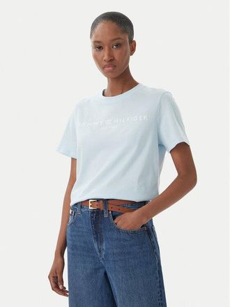 Tommy Hilfiger T-Shirt WW0WW40276 Hellblau Regular Fit