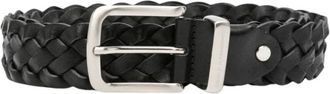 Daniele Alessandrini Homme, Accessoires, Noir, Taille: 125 CM Ceinture en cuir tress&eacute;