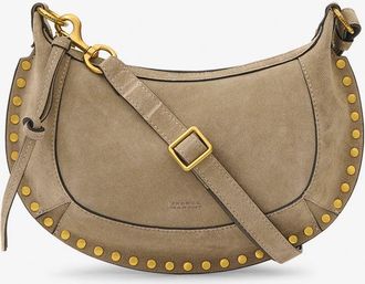 Isabel Marant Sac Oskan Moon En Cuir Velours - - Taupe Fum&eacute; - Isabel Marant