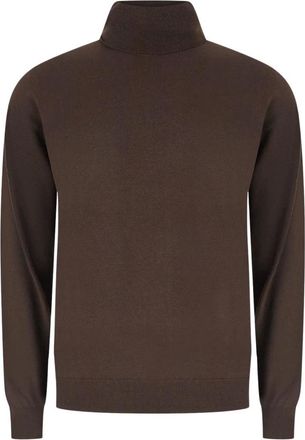 Zanone Pull &agrave; col roul&eacute; - Homme - Pulls - Brun - Taille: L