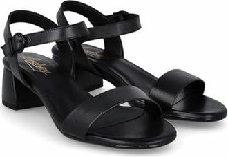 Lince Lince Sandales Tacon Comodo | Semelle en caoutchouc | Semelle intérieure en gel | V55262 | Fabriquées en Espagne, Noir, 40 EU