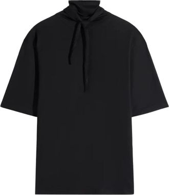 Christophe Lemaire Femme, Tops, Noir, Taille: 38 FR T-Shirt Avec Foulard