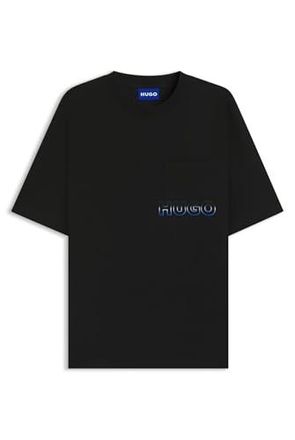 HUGO BOSS Hommes Nogoste T-Shirt en Jersey de Coton &agrave; Logo ombr&eacute; brod&eacute;