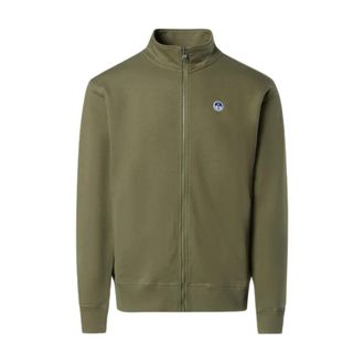 North Sails Organischer Zip-Sweatshirt Milit&auml;rgr&uuml;n - - Sweatshirts & Hoodies - Herren - Gr&uuml;n - 3XL