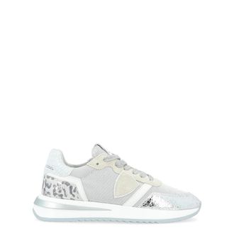 Philippe Model Silberner Sneaker 2.1 aus Stoff und Leder - - Shoes - Damen - Grau - 36 EU