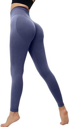 Generic Legging de sport taille haute sans couture pour femme, legging dentra&icirc;nement textur&eacute; sculptant avec soutien de compression, respirant &agrave; s&eacute;chage rapide