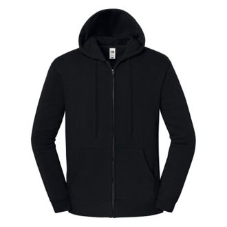 Fruit Of The Loom Fruit of the Loom - Iconic Premium Sweatjacke f&uuml;r Herren, mit Kapuze (Schwarz)