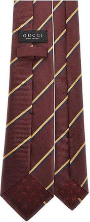 Gucci Striped silk necktie Man One Size