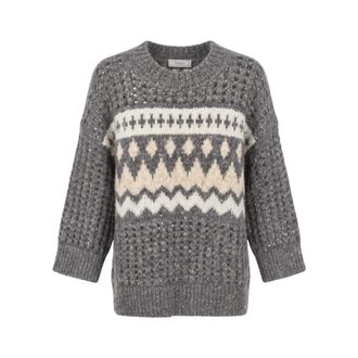 PESERICO Bomberjacke - - Knitwear - Damen - Grau - M