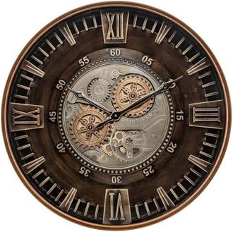 Atmosphera Atmosphera - Horloge m&eacute;canique Yoni m&eacute;tal Marron d59cm