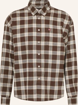 Napapijri Flanellhemd G-Eos Ls Comfort Fit braun
