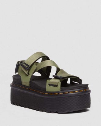 Dr. Martens Kimber II Logo Webbing Sandalen in Gr&uuml;n, Gr&ouml;&szlig;e: 38