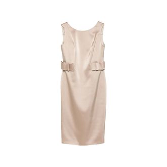 Fely Campo Bow-embellishment Midi Dress