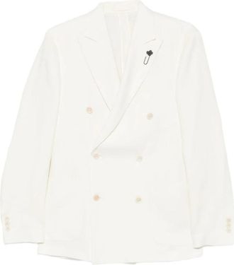 Lardini Homme, Vestes, Blanc, Taille: S Giacca Doppiopetto