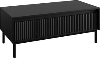Mirjan24 Couchtisch Ozmi 1SZ, Stylischer Kaffeetisch mit Schublade auf Kugelgleitschienen, Sofatisch, Wohnzimmertisch, Praktischer Teetisch (Schwarz)
