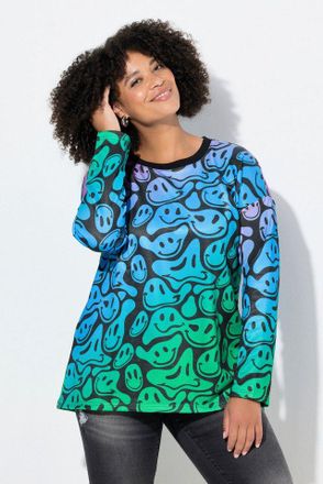 Angel Of Style Sweatshirt Sweatshirt Loose Fit Smileymuster Farbverlauf