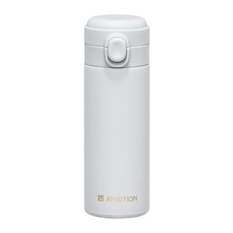 Ambition Thermobecher Kaffee to go 390 ml Alice Isolierbecher Edelstahl Klappverschlusssystem dicht grau