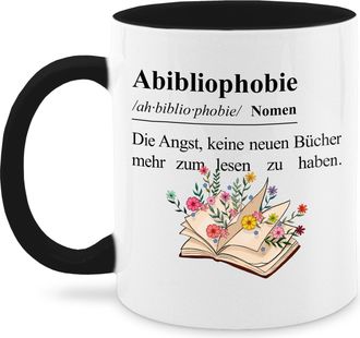 Shirtracer Tasse Tassen 325ml - Statement - Abibliophobie Definition I B&uuml;cherliebhaber Geschenk Buchliebhaber I Lesefreude Geschenk Lesen I B&uuml;cherwurm I Leseratt
