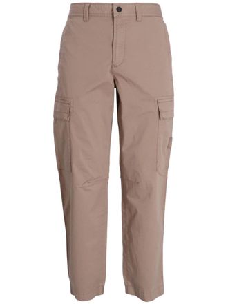 BOSS pantalon cargo à logo - Marron