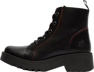 FLY London Femme METZ788FLY Fashion Boot, Noir/Rouge, 41 EU