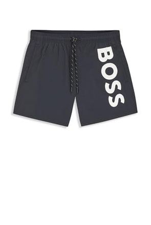 BOSS Hommes Octopus Short de Bain &agrave; s&eacute;chage Rapide et Logo imprim&eacute; Vertical