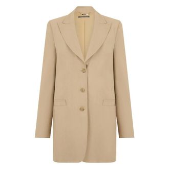 Alberta Ferretti Femme, Vestes, Beige, Taille: 42 FR Vestes