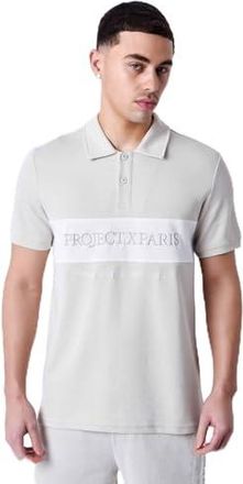 Project X Paris Polo Bande Greige XS