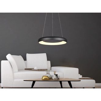 Trio Led Pendelleuchte cardona gro&szlig; Schwarz, dimmbar & 3 Lichtfarben, &oslash; 62cm