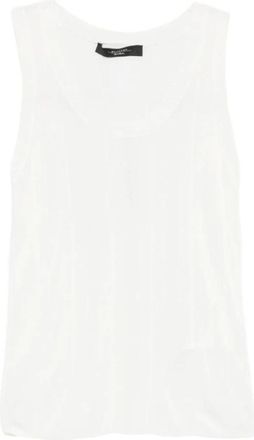 Max Mara Femme, Tops, Blanc, Taille: 38 FR Top smanicato Cose