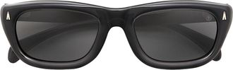 Moncler De Soleil Rectangulaires Lido, Unisexe, Noir, Taille: 54