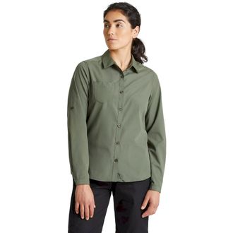 Craghoppers Expert Kiwi Hemd f&uuml;r Damen Lang&auml;rmlig (Dunkles Zedern-Gr&uuml;n)