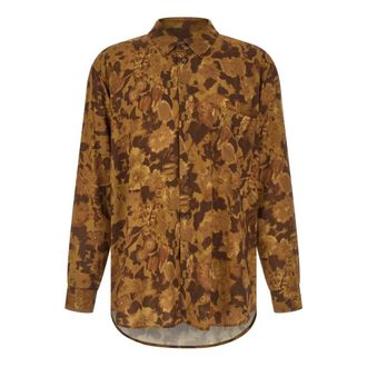 Magliano Leichtes Viskose Hemd mit Trockenblumenmuster - - Shirts - Herren - Braun - M