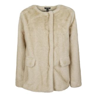Ralph Lauren Manteau doubl&eacute; FX MNK Clss - Femme - Vestes - Beige - Taille: 36 FR