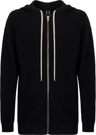 Rick Owens Homme, Pulls, Noir, Taille: S Sweat &agrave; capuche avec Fermeture &Eacute;clair