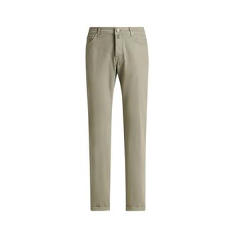 Kiton Homme, Jeans, Vert, Taille: W40 Pantalon cinq poches en coton stretch