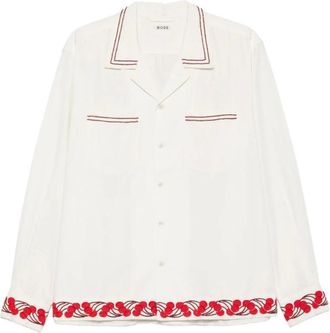 Bode Homme, Chemises, Blanc, Taille: L Camp Collar Shirt