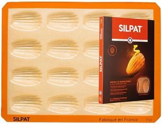 Silpat Moule 16 Madeleines - Cuisson Homogène, Démoulage Facile - Forme Traditionnelle Silicone Antiadhésif - Résistant, Réutilisable - Idéal Pâtisserie, Cui