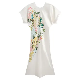 Ted Baker Myzan Kleid Mit L&auml;ssigen &Auml;rmeln Und Taillierter Silhouette, Elfenbeinfarben