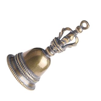 BESPORTBLE 2 St&uuml;ck Messing Glocken Schl&uuml;sselanh&auml;nger Retro Hand Rassel Anh&auml;nger Langlebige DIY Dekoration Verblasst Nicht Kompakt f&uuml;r Basteln Weihnachtsdeko und 