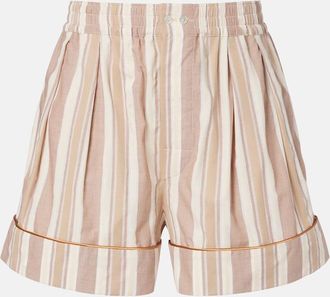 Saint Laurent Short ray&eacute; en coton