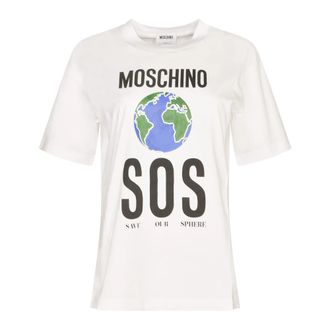 Moschino Stilvolle T-Shirts und Polos - - Tops - Damen - Wei&szlig; - L