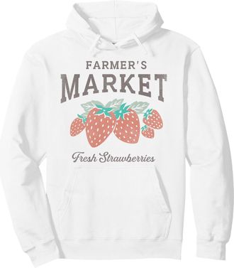 Trendy Apparel Farmers Market Fresh Strawberries Vintage Pullover Hoodie