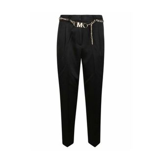 Michael Kors Crepe High-Waist G&uuml;rtelhose - - Trousers - Damen - Schwarzk - S