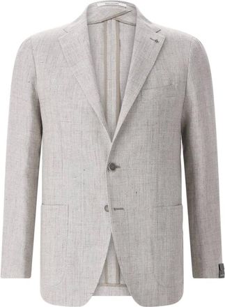 Tagliatore Homme, Vestes, Beige, Taille: M Blazer en coton et lin