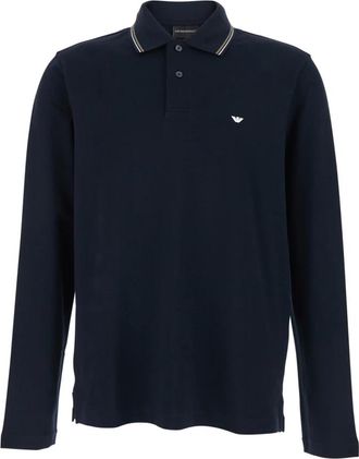 Emporio Armani Homme, Tops, Bleu, Taille: L Cotton Jersey Polo