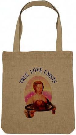 Fabulous Sac Shopping Tote Bag Aspect Lin - True Love Exist Collage Vintage Illustration Art Humour Parodie Meme Zoomer Millenials - Sac de Courses Toile Epais