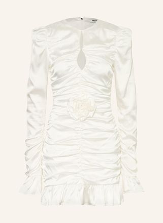 Rotate Rotate Cocktailkleid Aus Satin Mit R&uuml;schen weiss